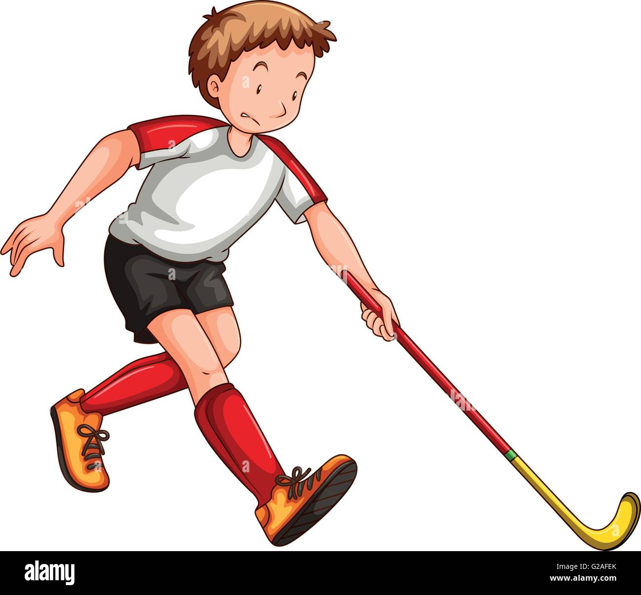 Man playing ground hocket illustration Stock Vector Image & Art - Alamy