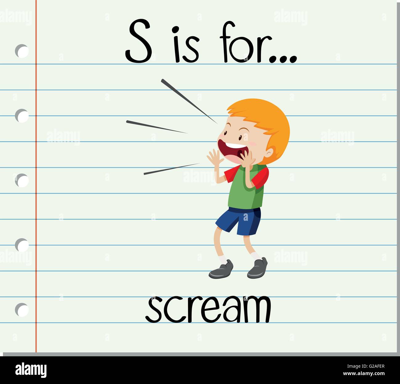 Boy Shouting Stock Vector Images - Alamy