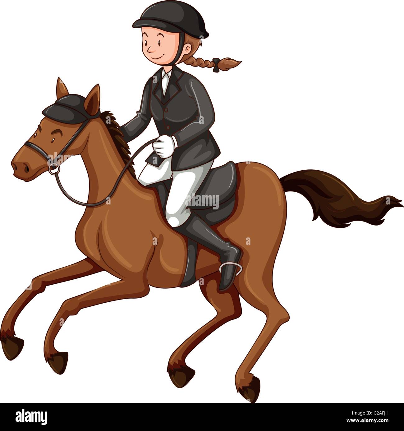 Equestrian woman drawing hi-res stock photography and images - Alamy