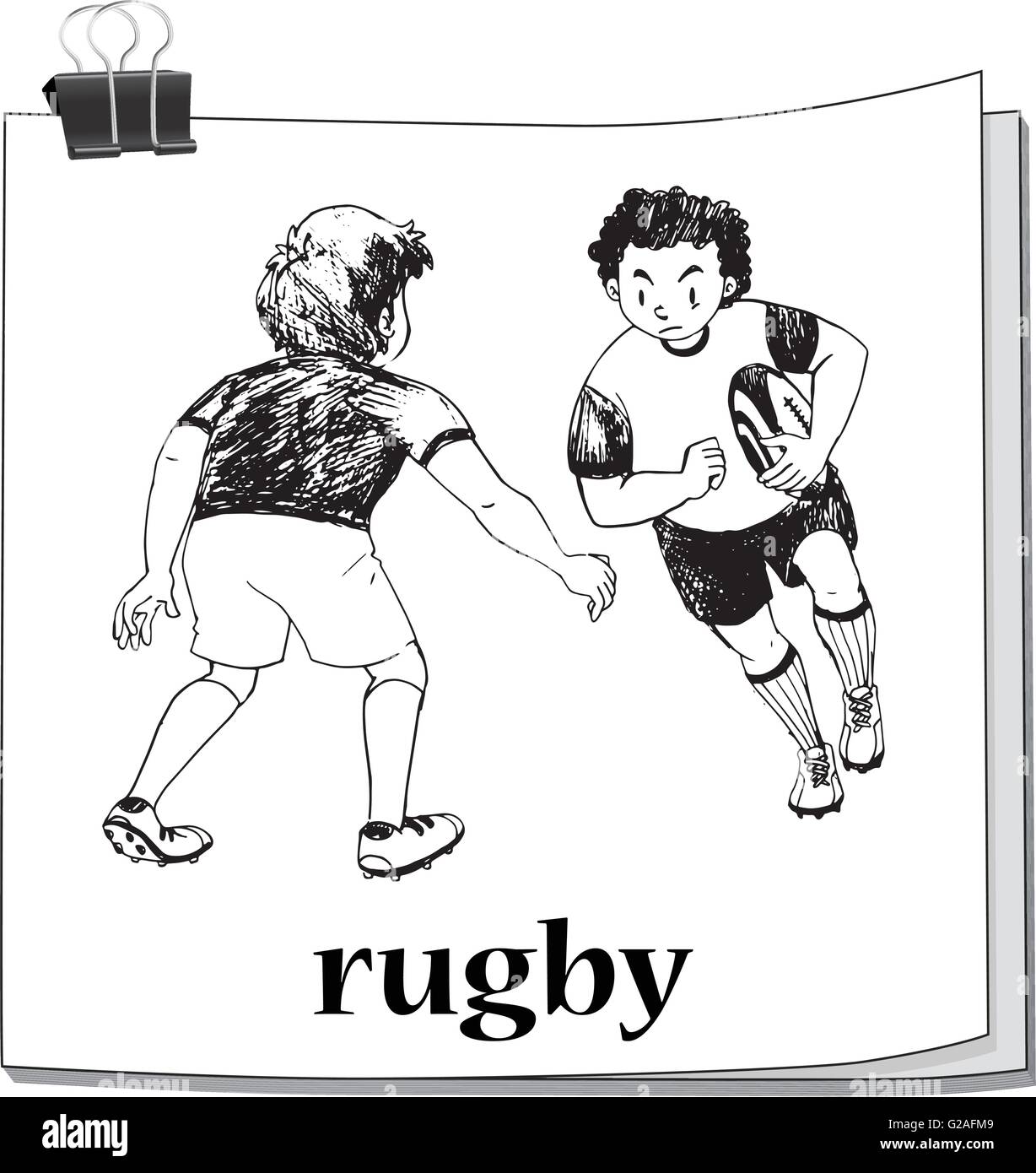 Playing rugby Stock Vector Images - Alamy