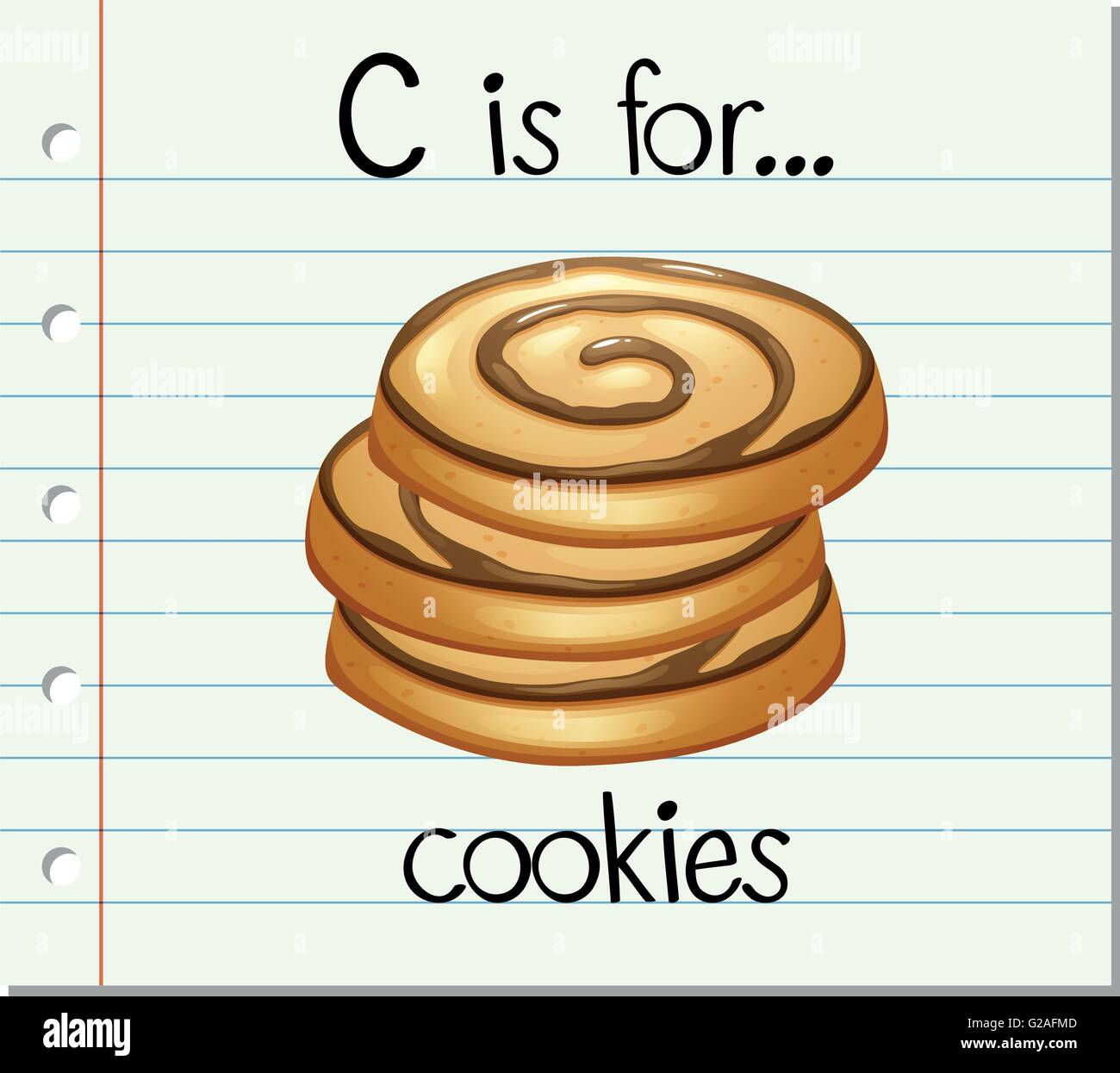Flashcard letter C is for cookies illustration Stock Vector Image & Art ...