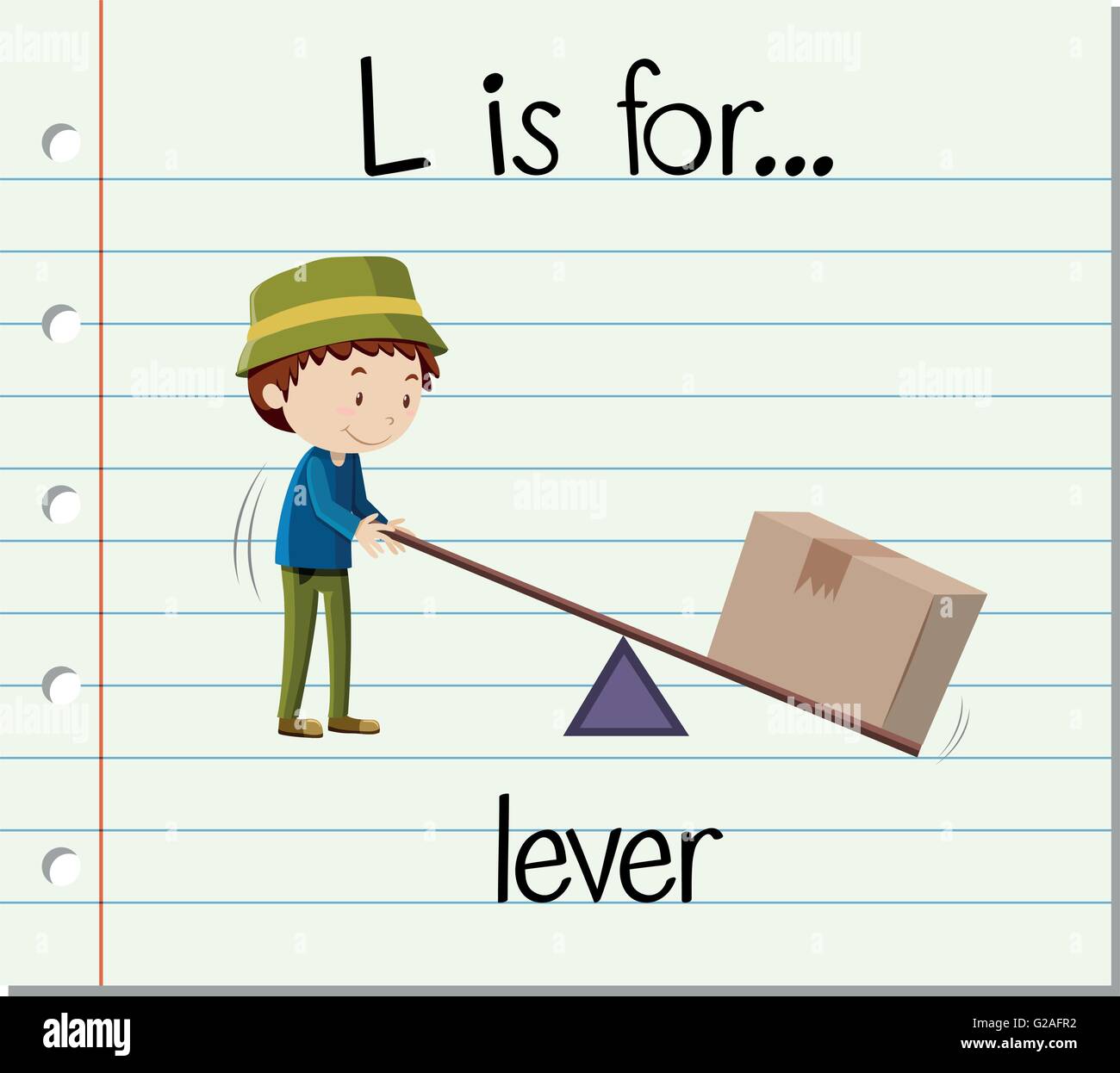 Flashcard letter L is for lever illustration Stock Vector Image & Art ...
