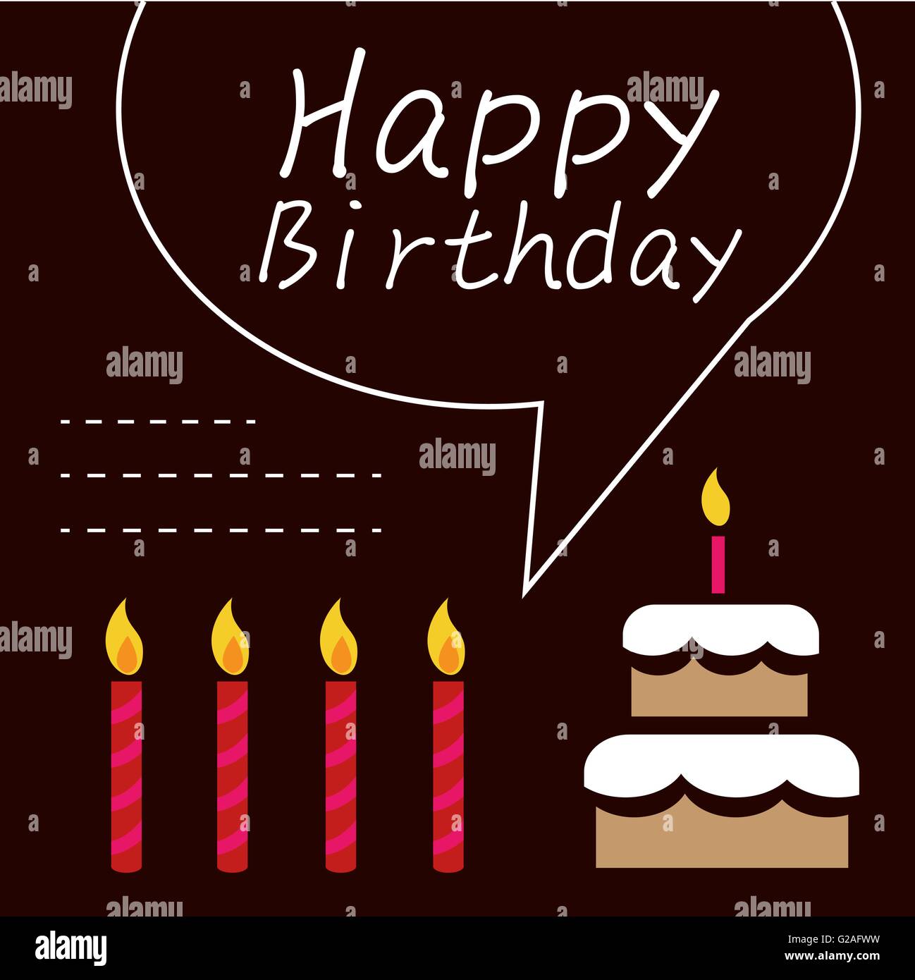 Birthday cake bubble dialogue hi-res stock photography and images - Alamy