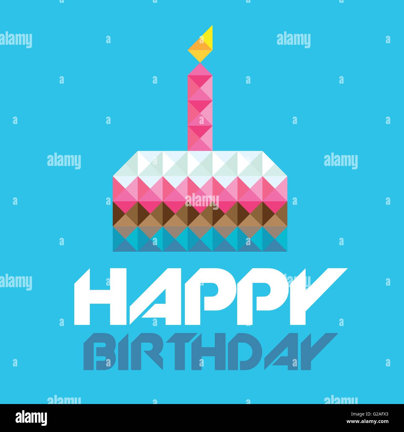 Modern birthday cake Stock Vector Image & Art - Alamy