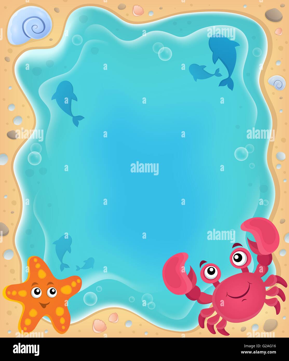 Beach topic image 4 - picture illustration Stock Photo - Alamy
