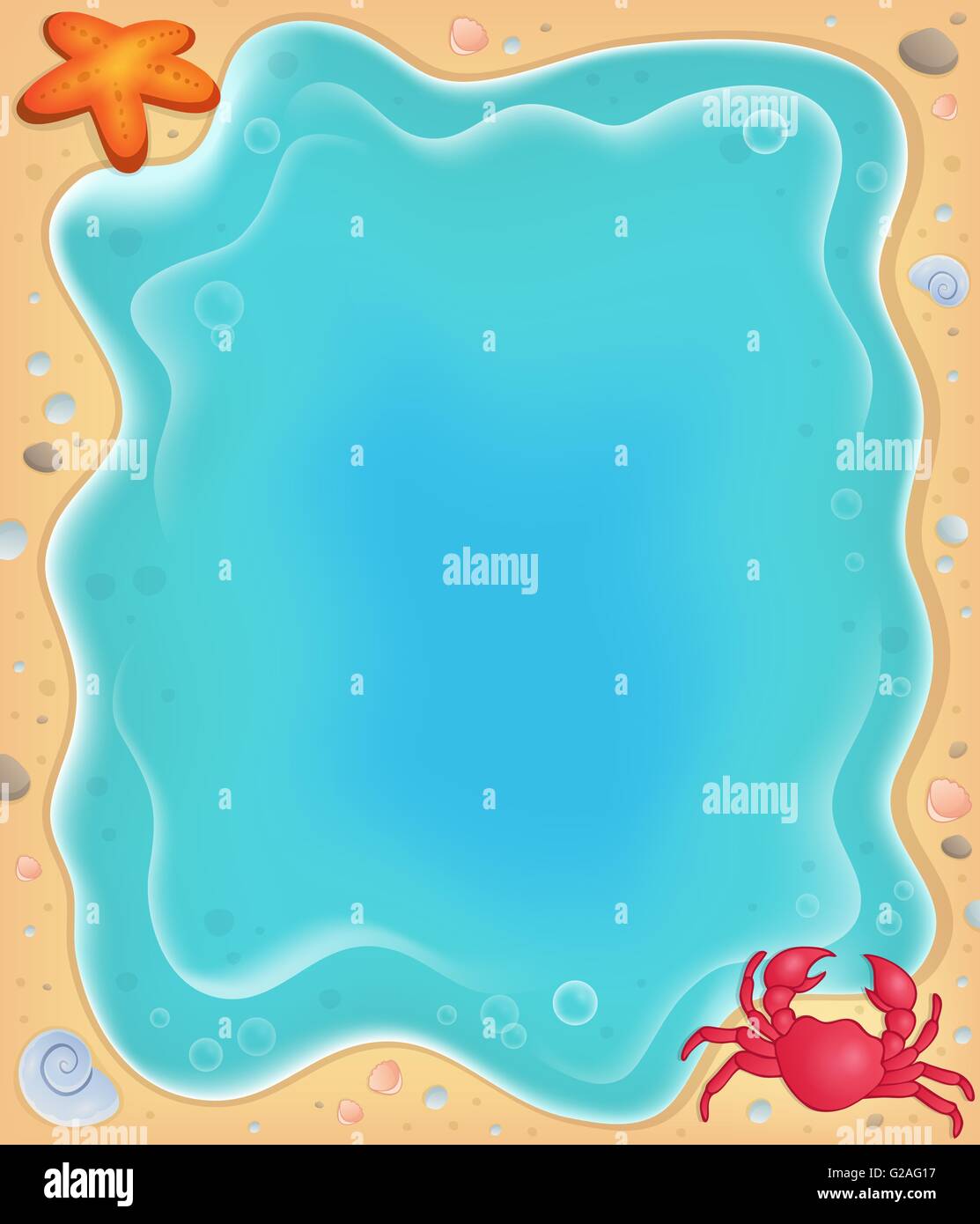 Beach topic image 3 - picture illustration Stock Photo - Alamy