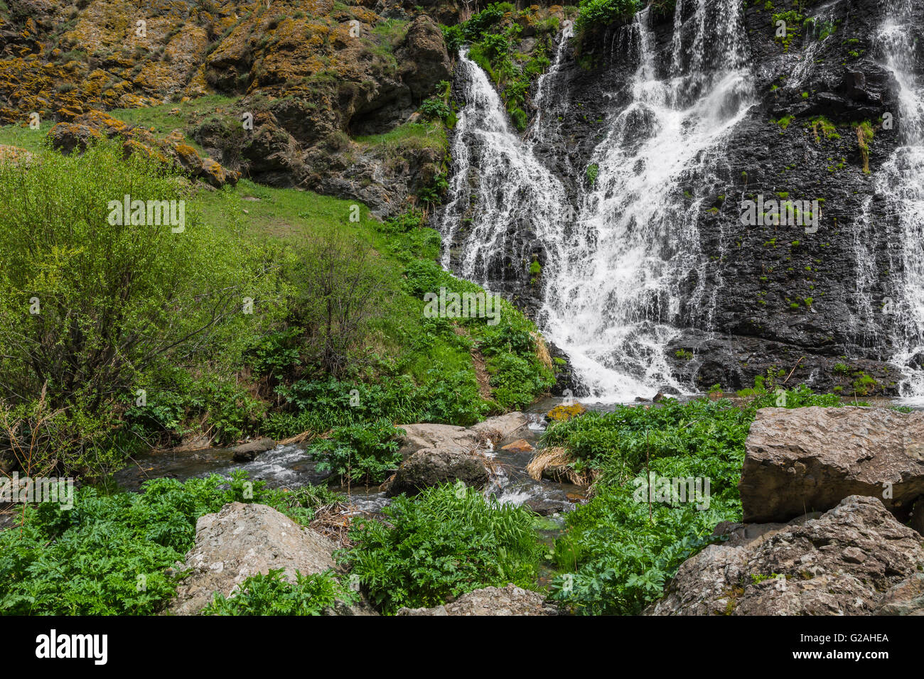 Shaki Waterfall, Armenia Stock Photo - Alamy