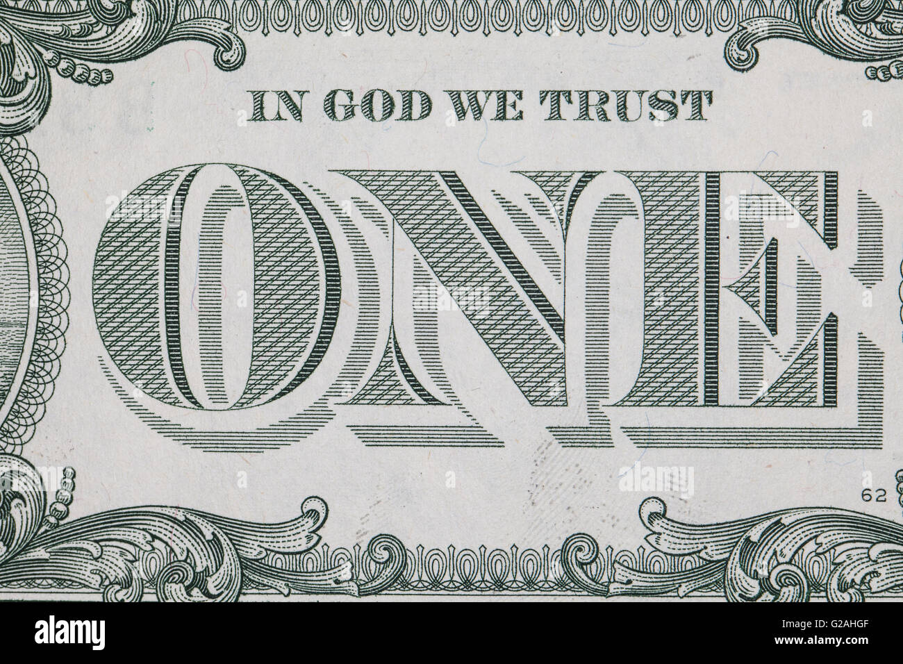 1 dollar bill back side hi-res stock photography and images - Alamy