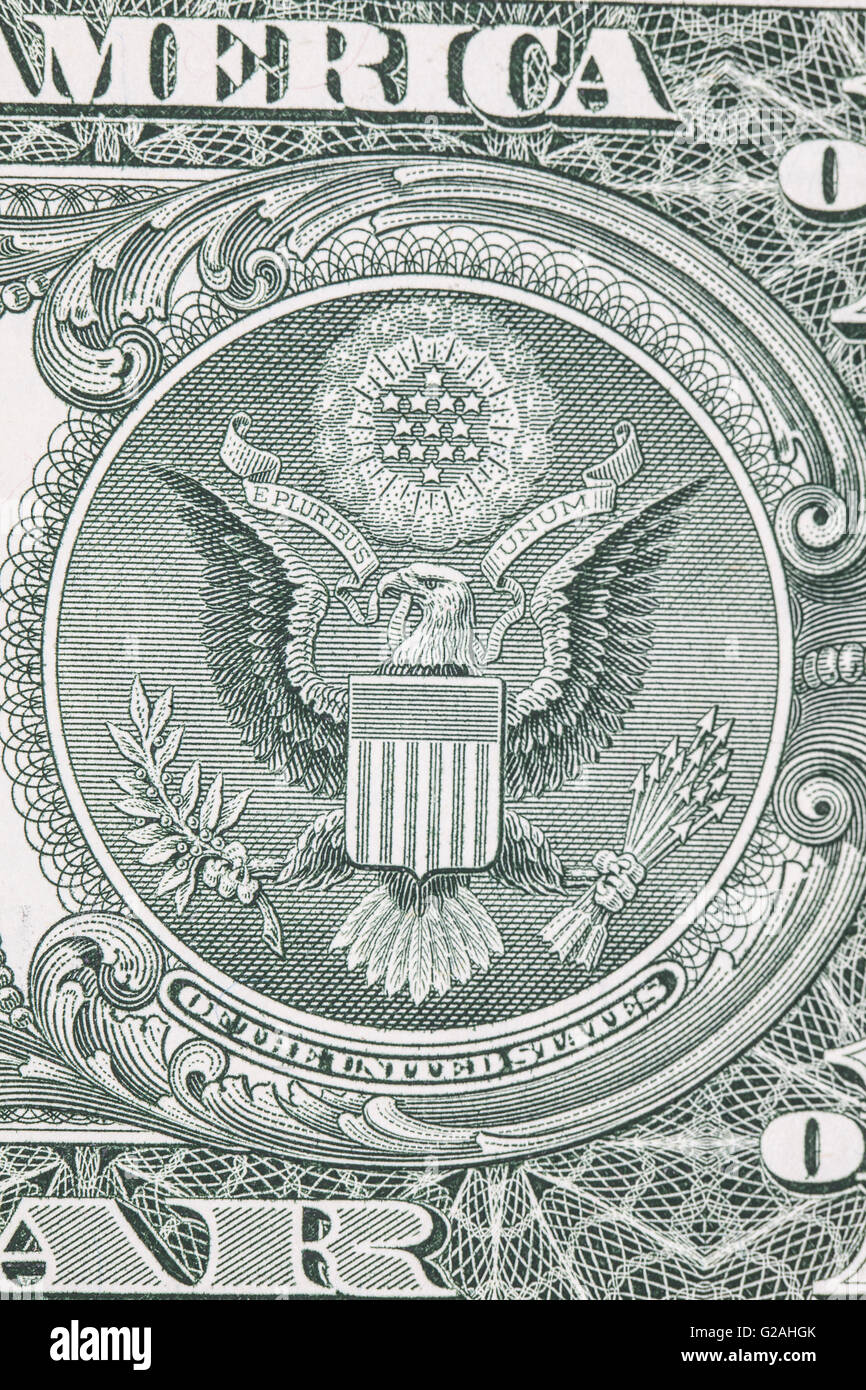 Reverse side one dollar bill hi-res stock photography and images - Alamy