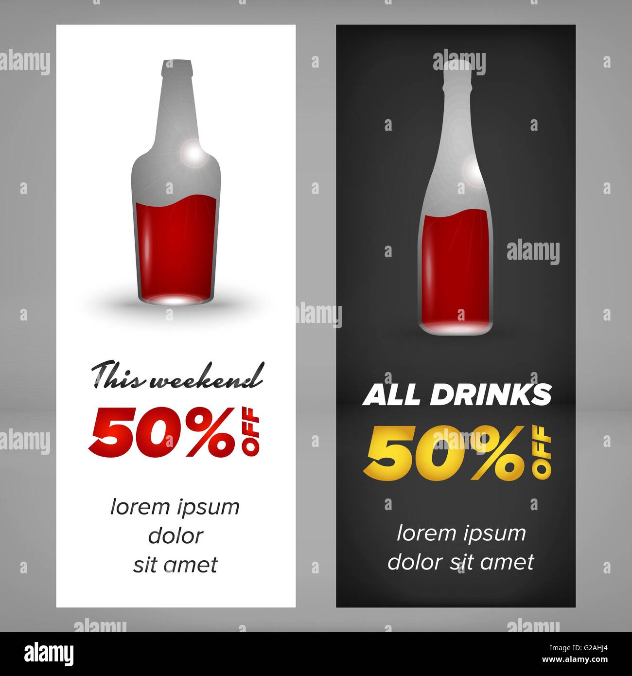 Alcohol banner design Stock Vector Image & Art - Alamy