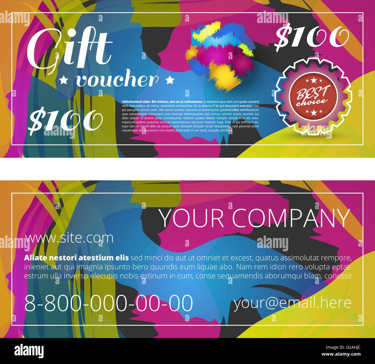 Gift voucher design Stock Vector Image & Art - Alamy