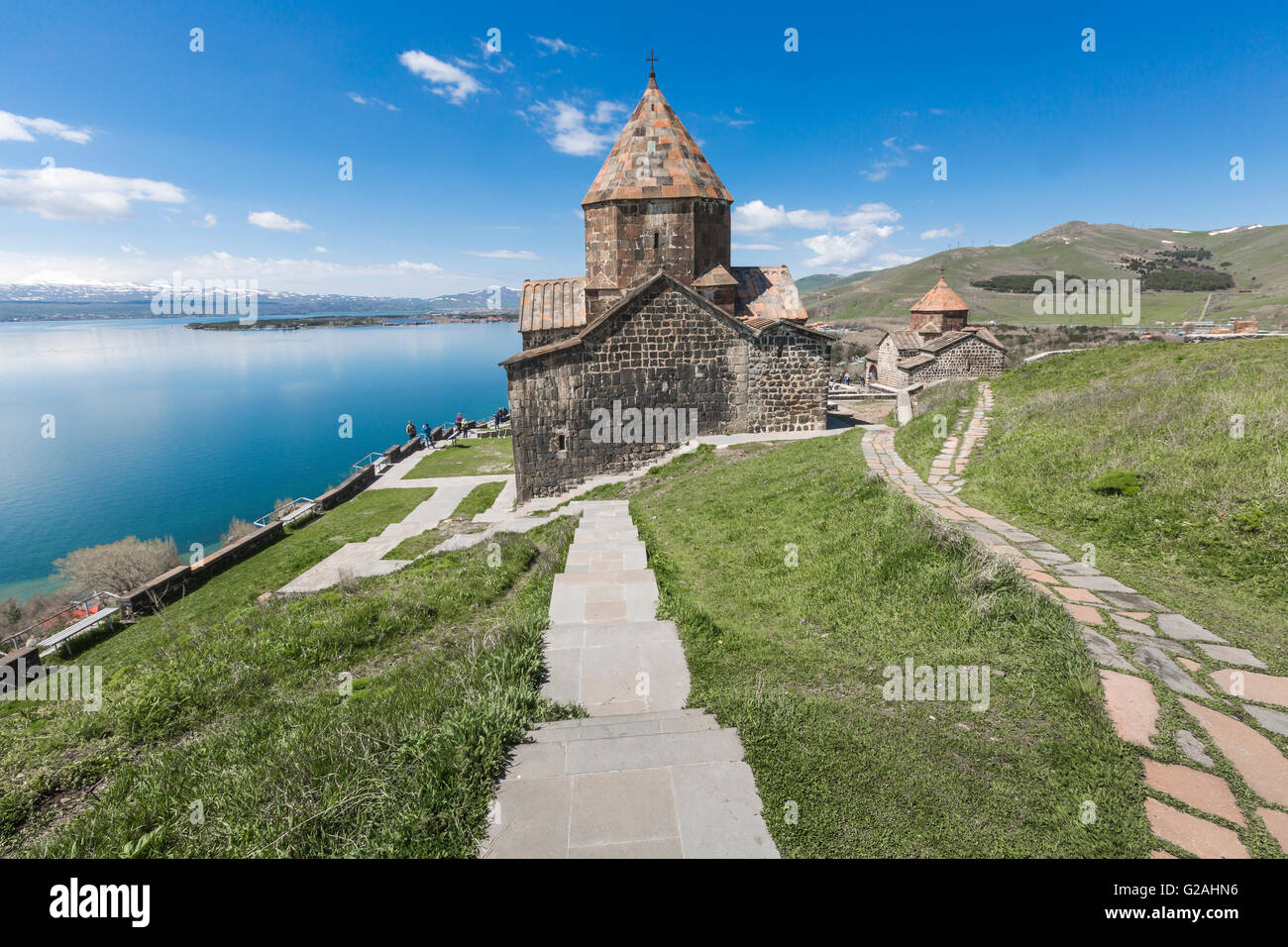 The 9th century Armenian monastery of Sevanavank at lake Sevan Stock Photo - Alamy