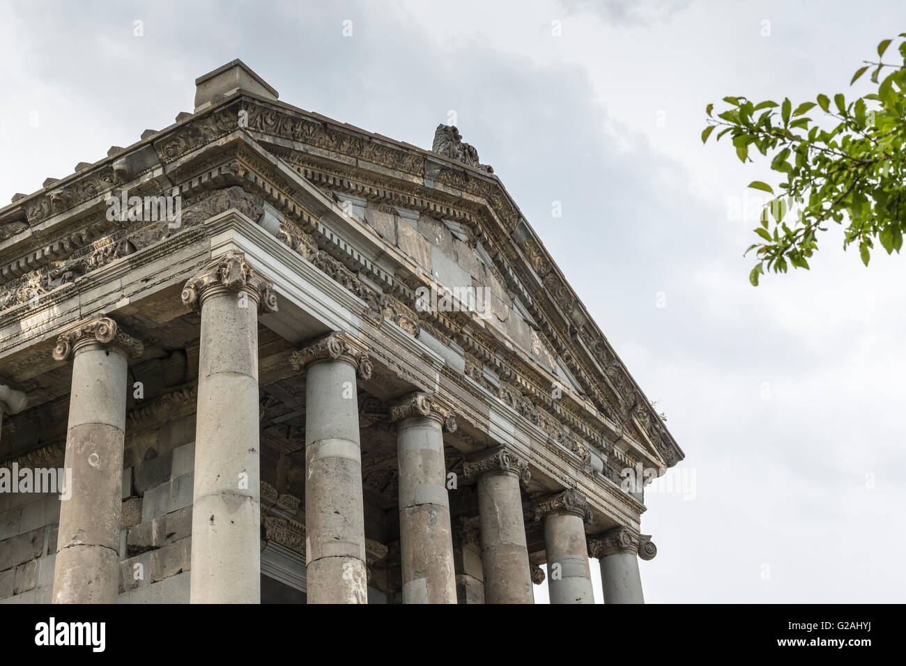 Ancient Garni pagan Temple, the hellenistic temple in Armenia Stock ...