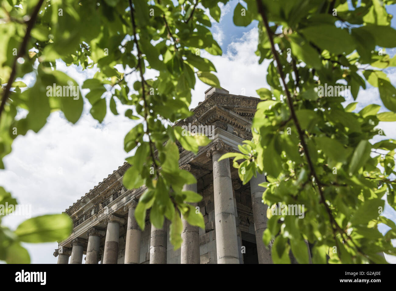 Ancient Garni pagan Temple, the hellenistic temple in Armenia Stock ...