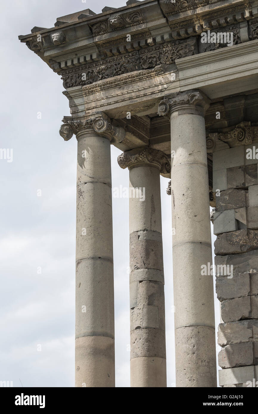 Ancient Garni pagan Temple, the hellenistic temple in Armenia Stock ...