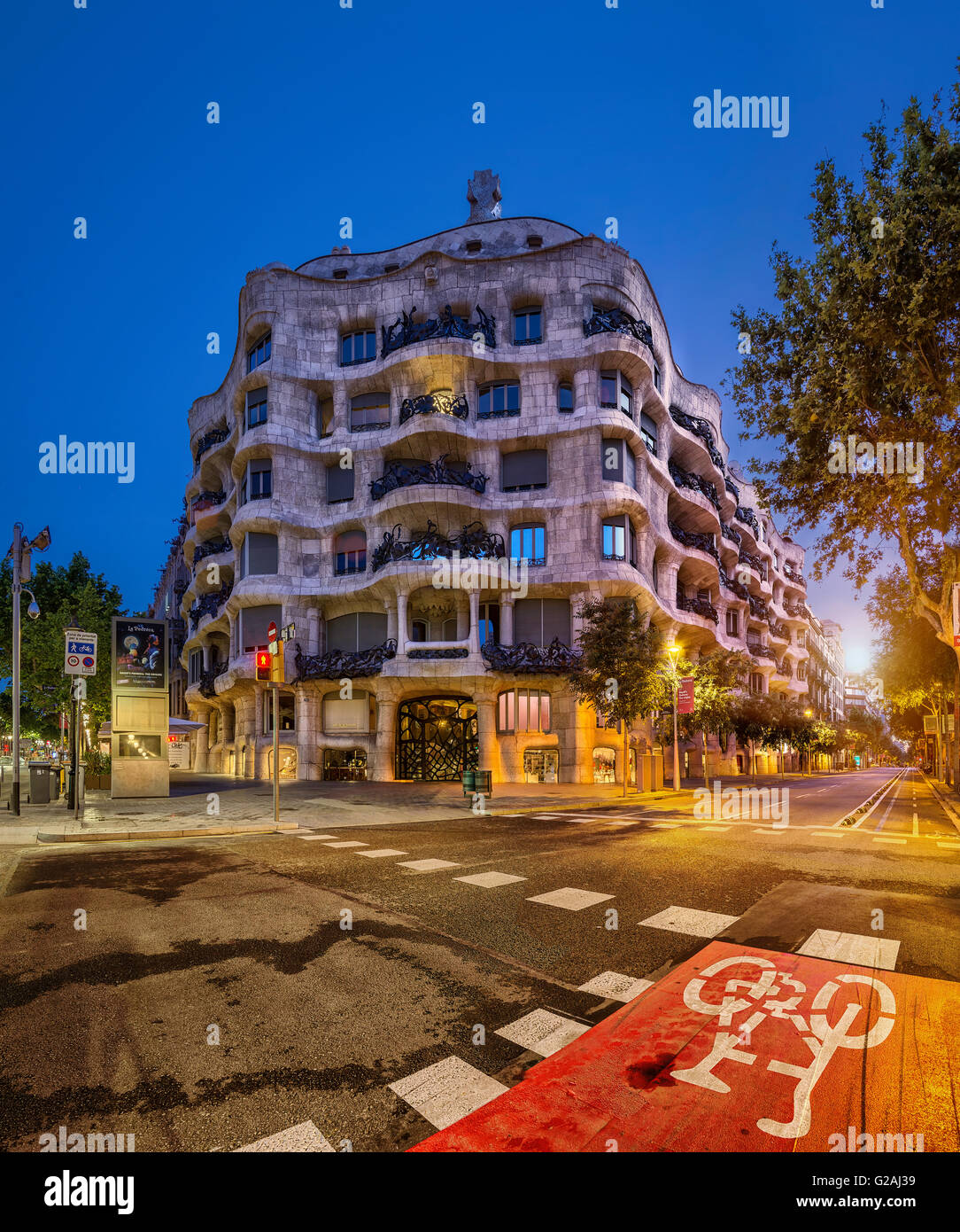 Casa Mila, La Pedrera, Barcelona, Catalonia, Spain Stock Photo - Alamy