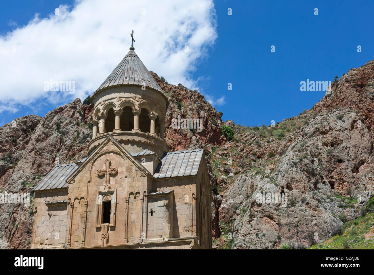 Ancient monastery Noravank in the mountains in Amaghu valley, Armenia ...