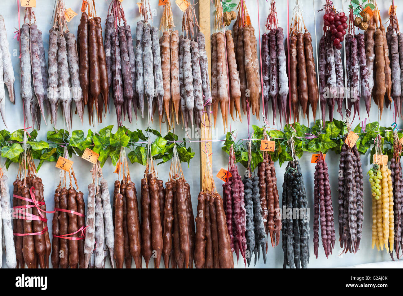 Churchkhela. Traditional Georgian candy Stock Photo - Alamy