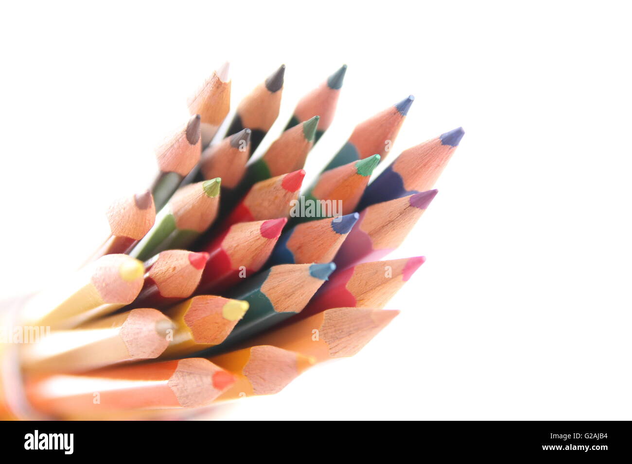 variety color of colored pencils Stock Photo - Alamy