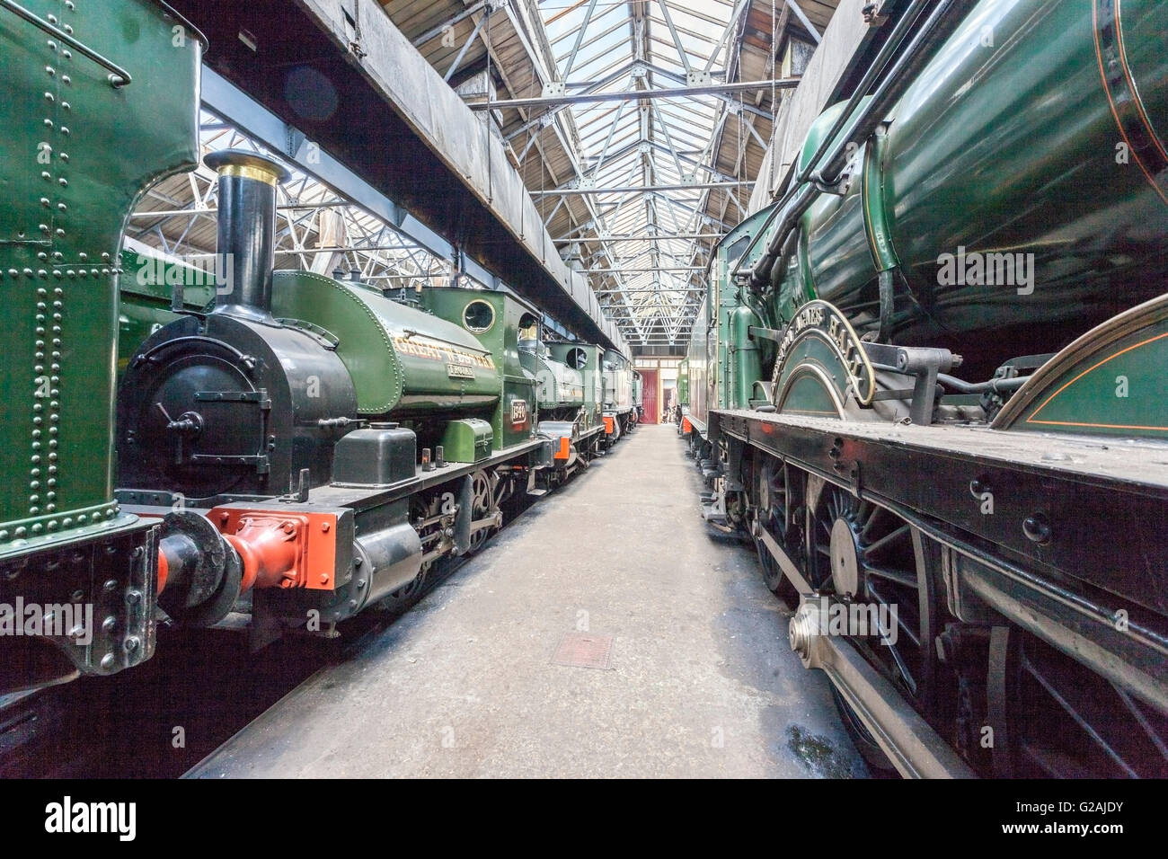 A selection of former Great Western Railway steam engines in the loco ...