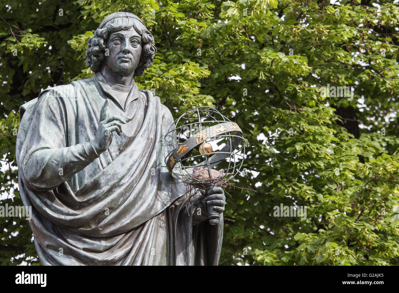 Monument of great astronomer Nicolaus Copernicus, Torun, Poland Stock ...