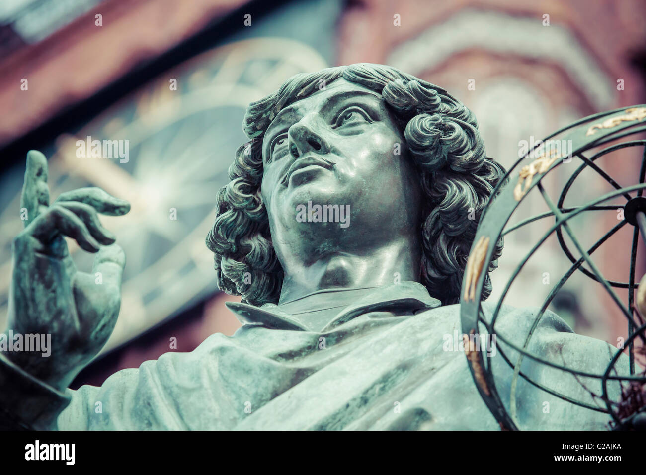 Monument of great astronomer Nicolaus Copernicus, Torun, Poland Stock ...
