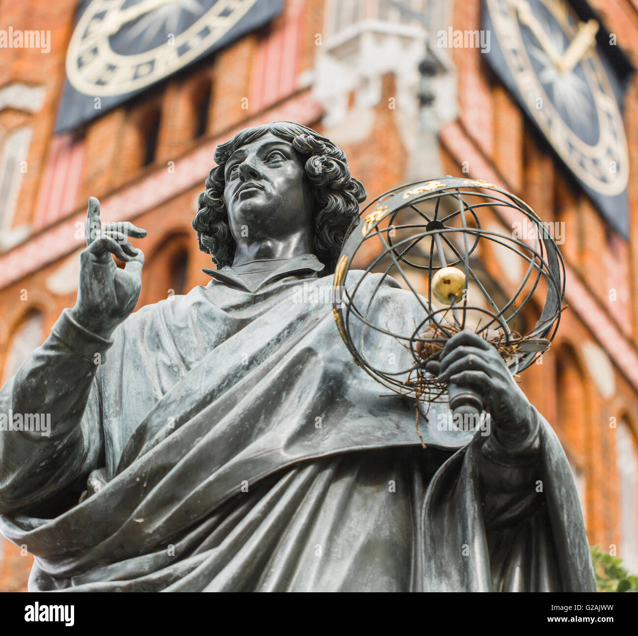 Monument of great astronomer Nicolaus Copernicus, Torun, Poland Stock ...
