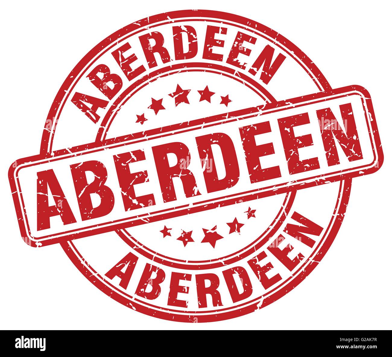 Aberdeen red grunge round vintage rubber stamp Stock Vector Image & Art ...