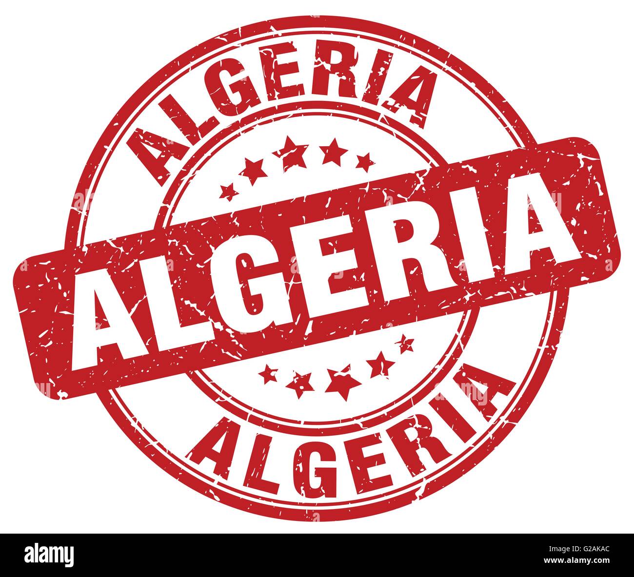 Algeria red round grunge stamp Stock Vector Images - Alamy
