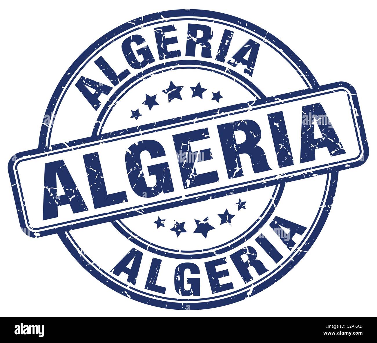 Algeria blue grunge round vintage rubber stamp Stock Vector Image & Art ...
