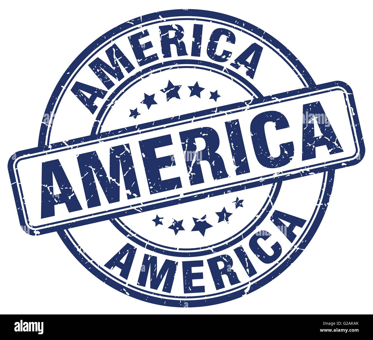 America blue grunge round vintage rubber stamp Stock Vector Image & Art ...