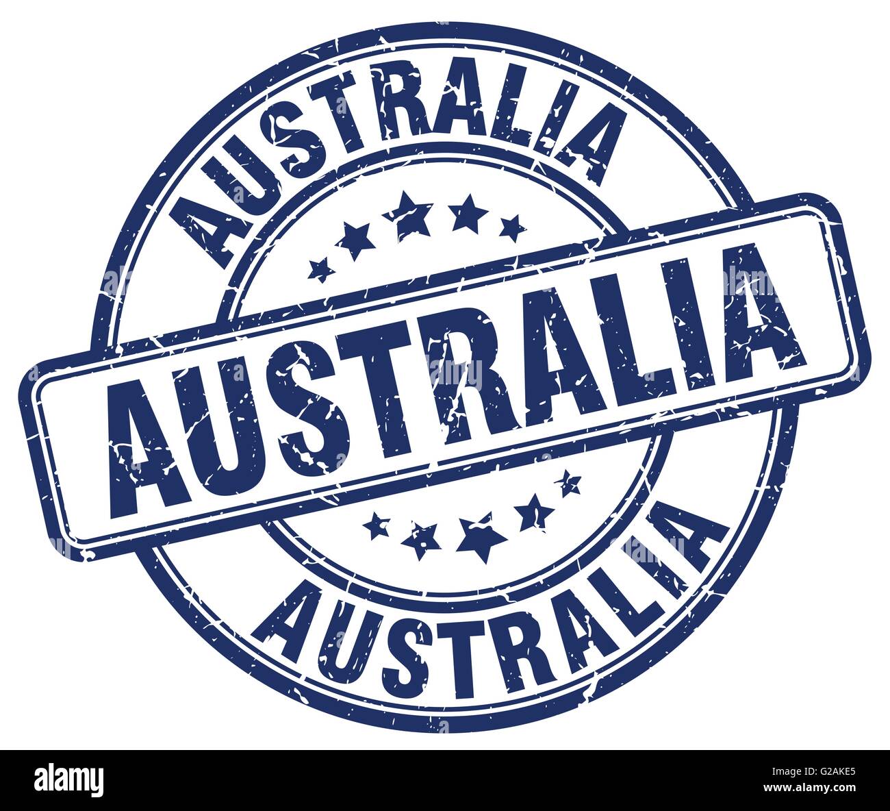 Australia blue grunge round vintage rubber stamp Stock Vector Image ...