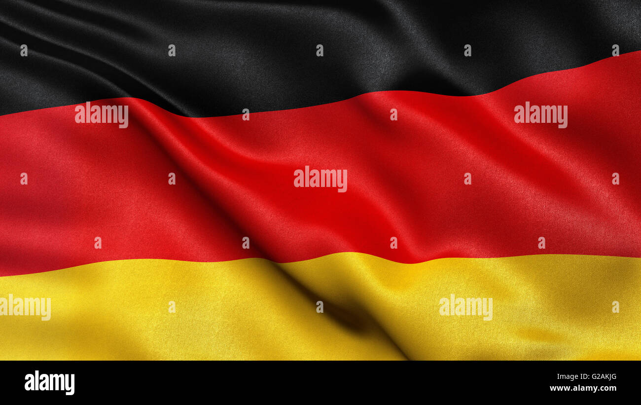 German flag waving in the wind Stock Photo - Alamy