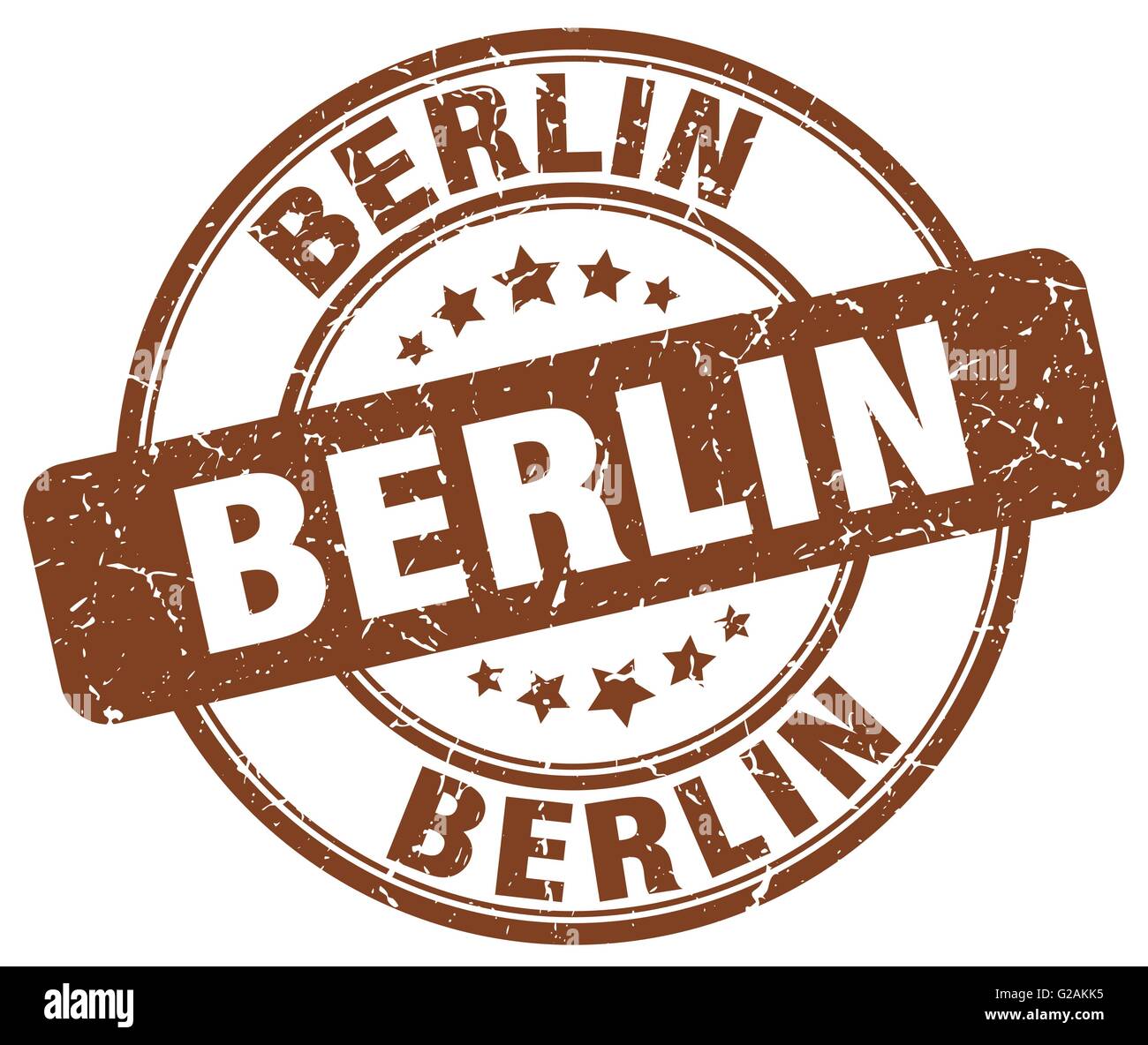 Berlin brown grunge round vintage rubber stamp Stock Vector Image & Art ...