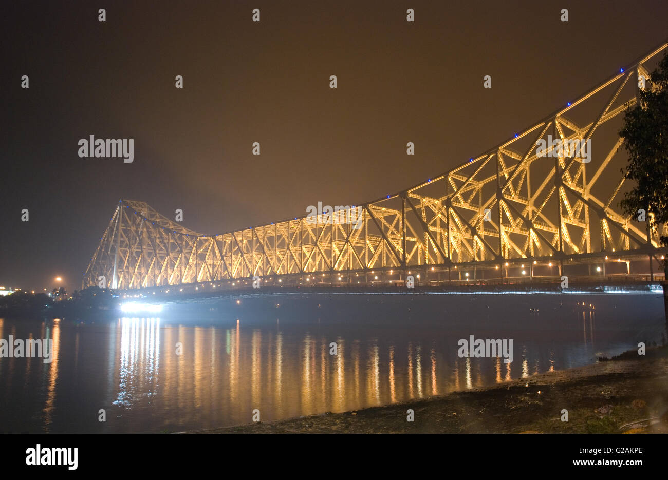 Howrah Bridge At Night