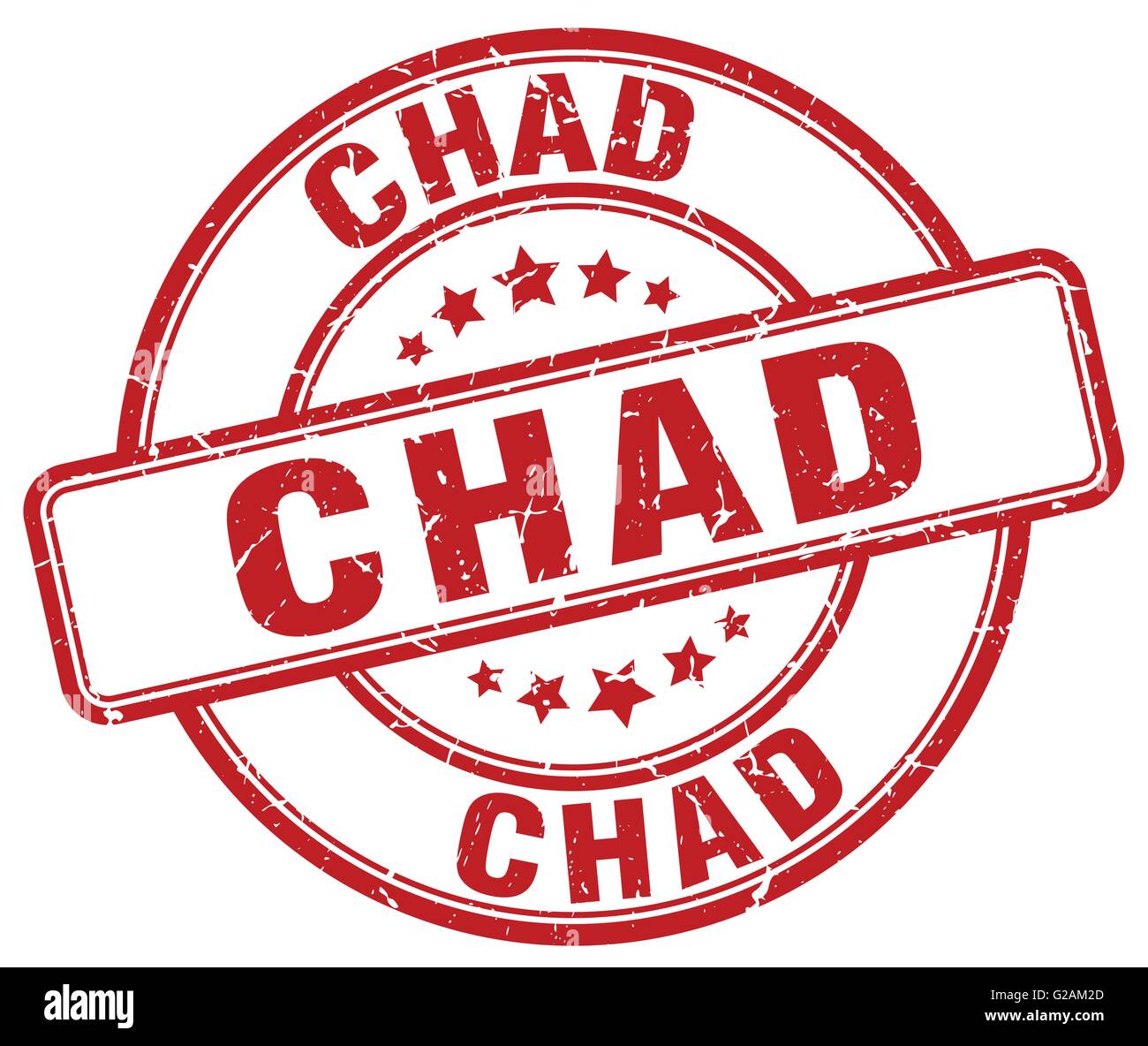 Chad red grunge round vintage rubber stamp Stock Vector Image & Art - Alamy