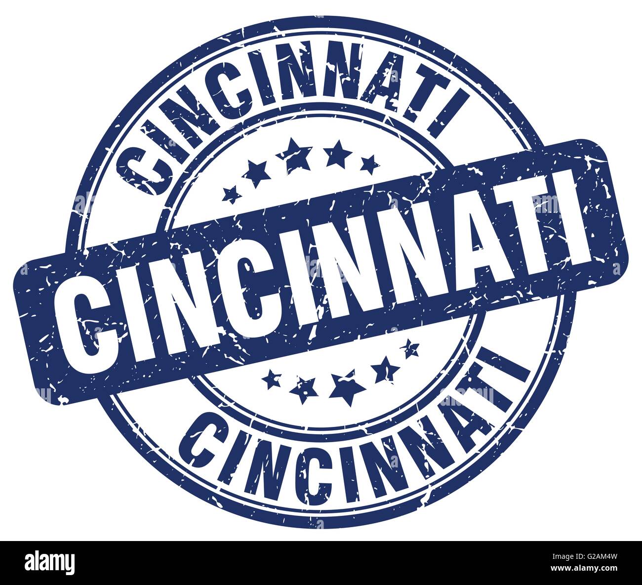 Cincinnati blue grunge round vintage rubber stamp Stock Vector Image ...