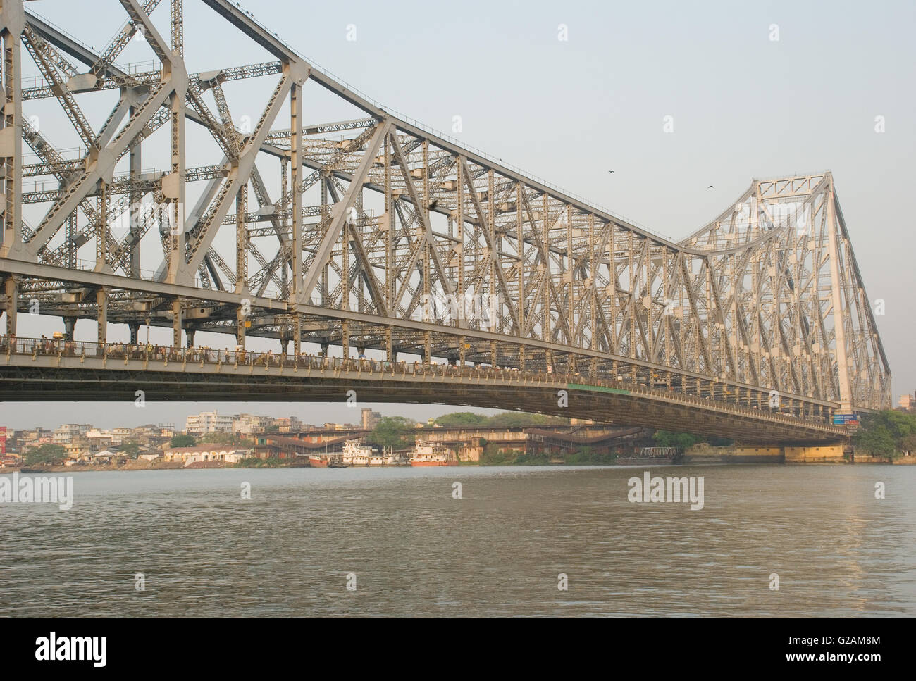 Howrah Bridge over Hooghly river, Kolkata, West Bengal, India Stock ...
