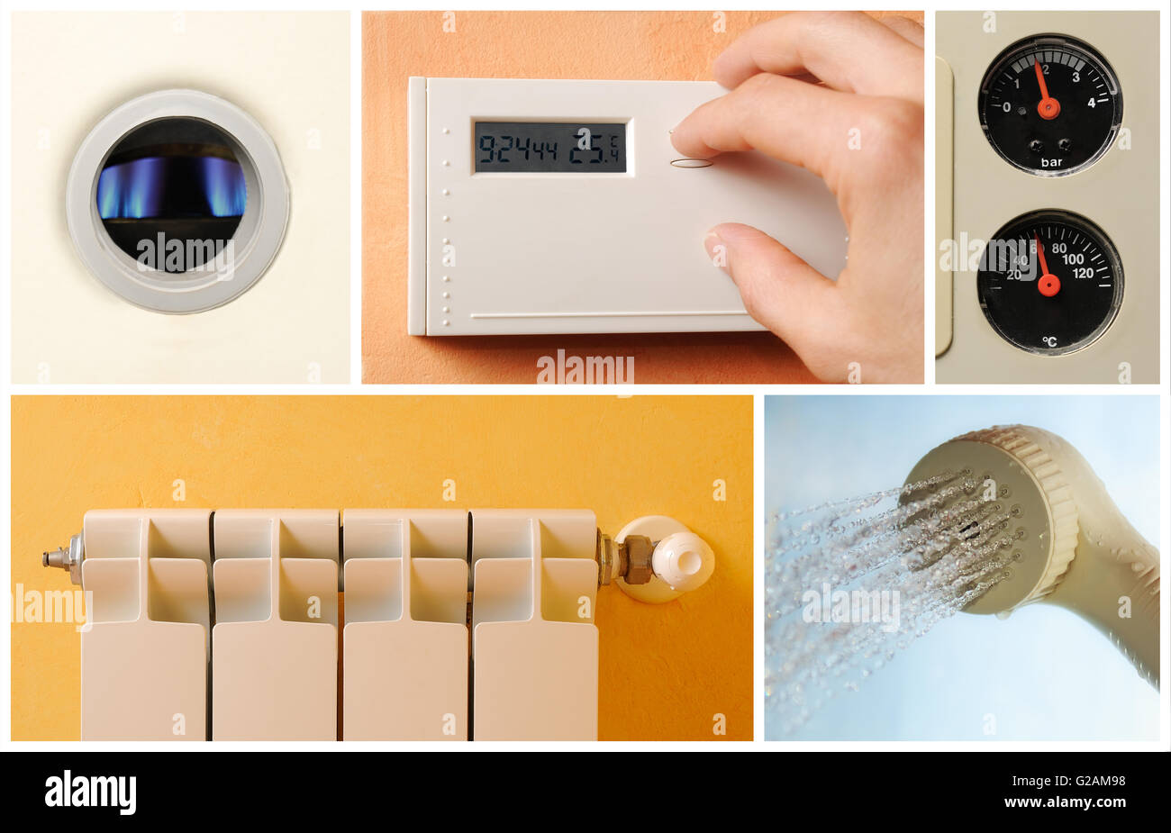 housing central heating set photos Stock Photo - Alamy