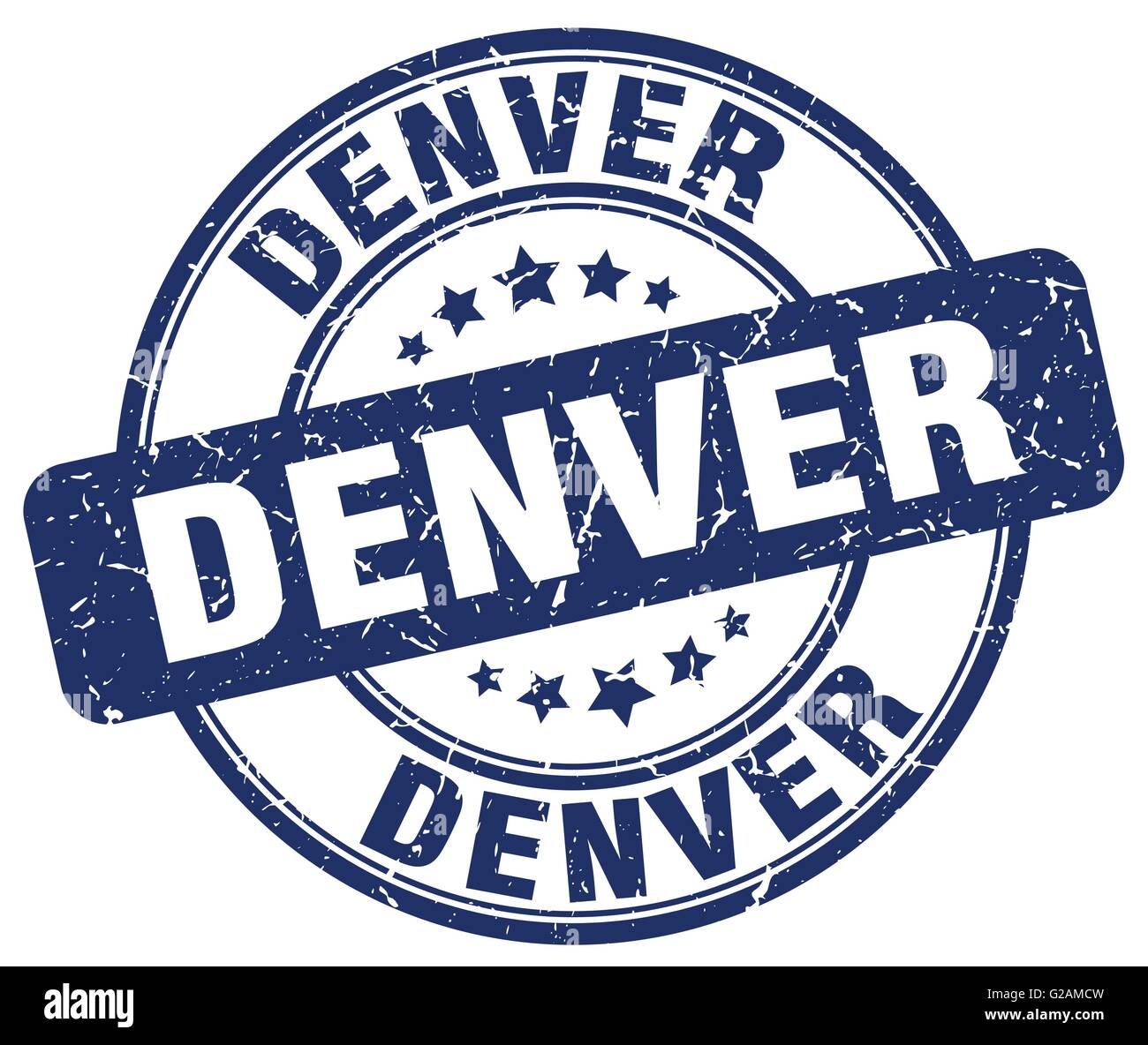 Denver blue grunge round vintage rubber stamp Stock Vector Image & Art ...