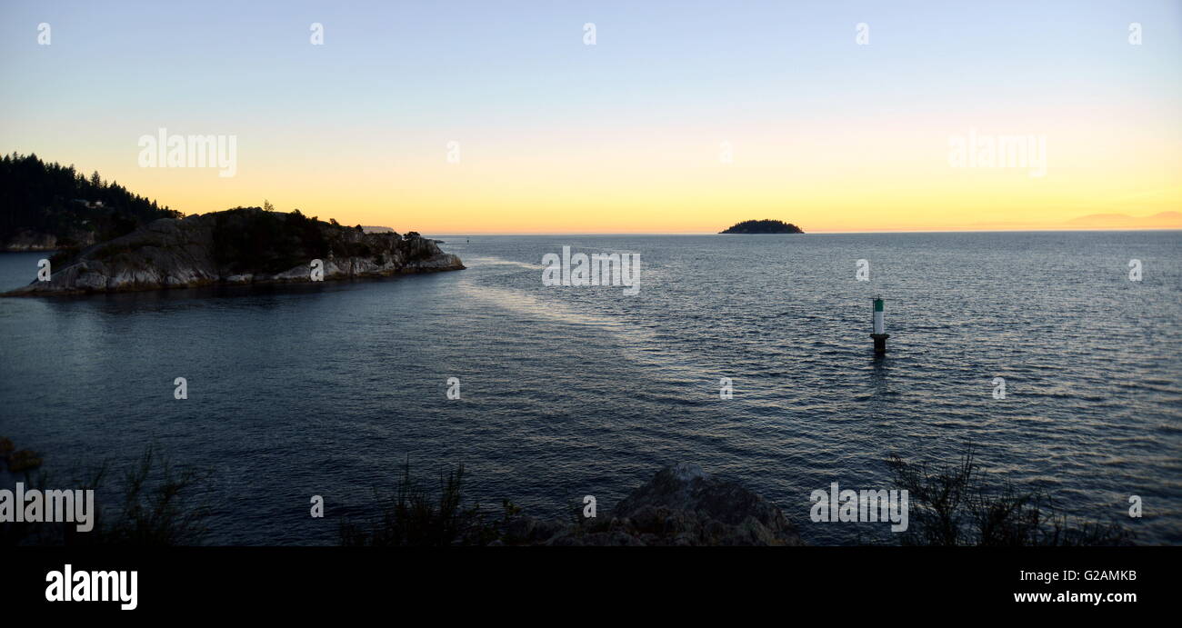 Whytecliff Park Full view with sunset, West Vancouver Stock Photo - Alamy