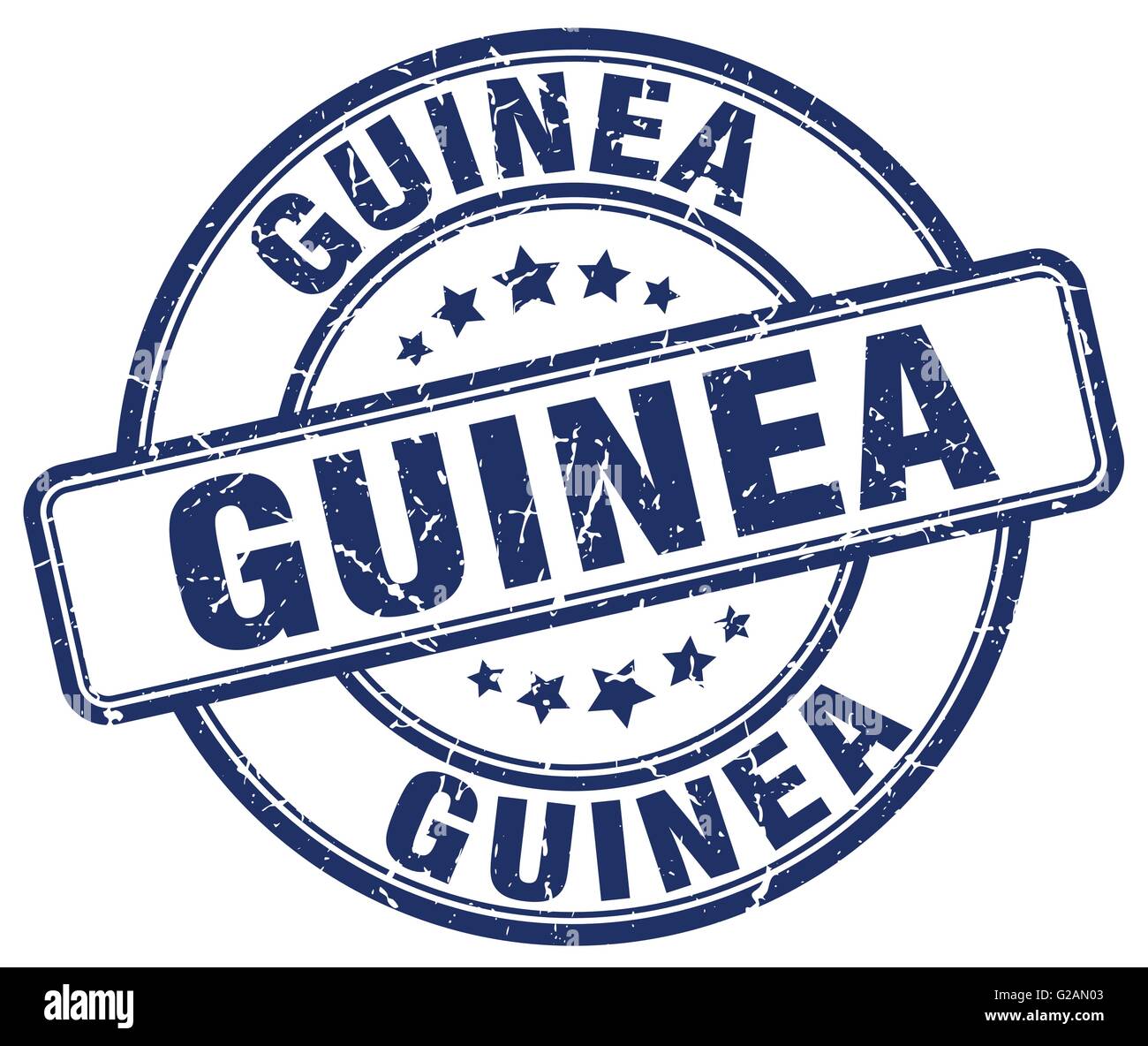 Guinea blue grunge round vintage rubber stamp Stock Vector Image & Art ...