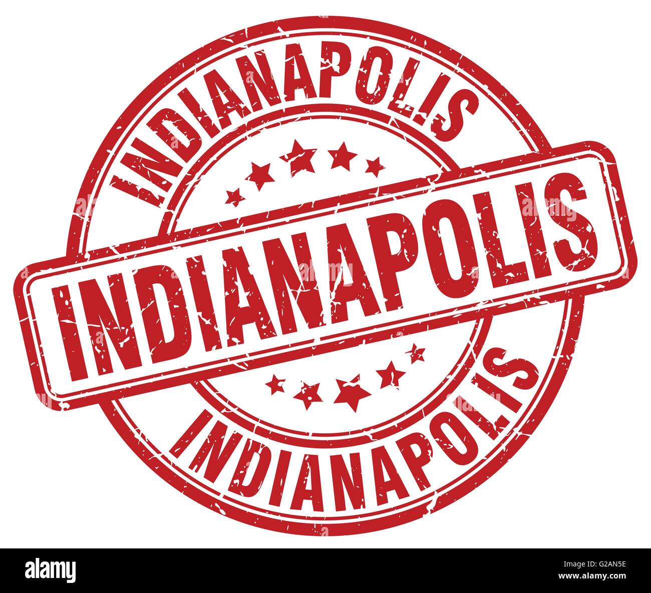 Indianapolis red grunge round vintage rubber stamp Stock Vector Image ...