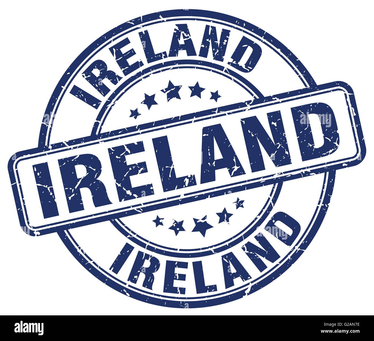Ireland blue grunge round vintage rubber stamp Stock Vector Image & Art ...