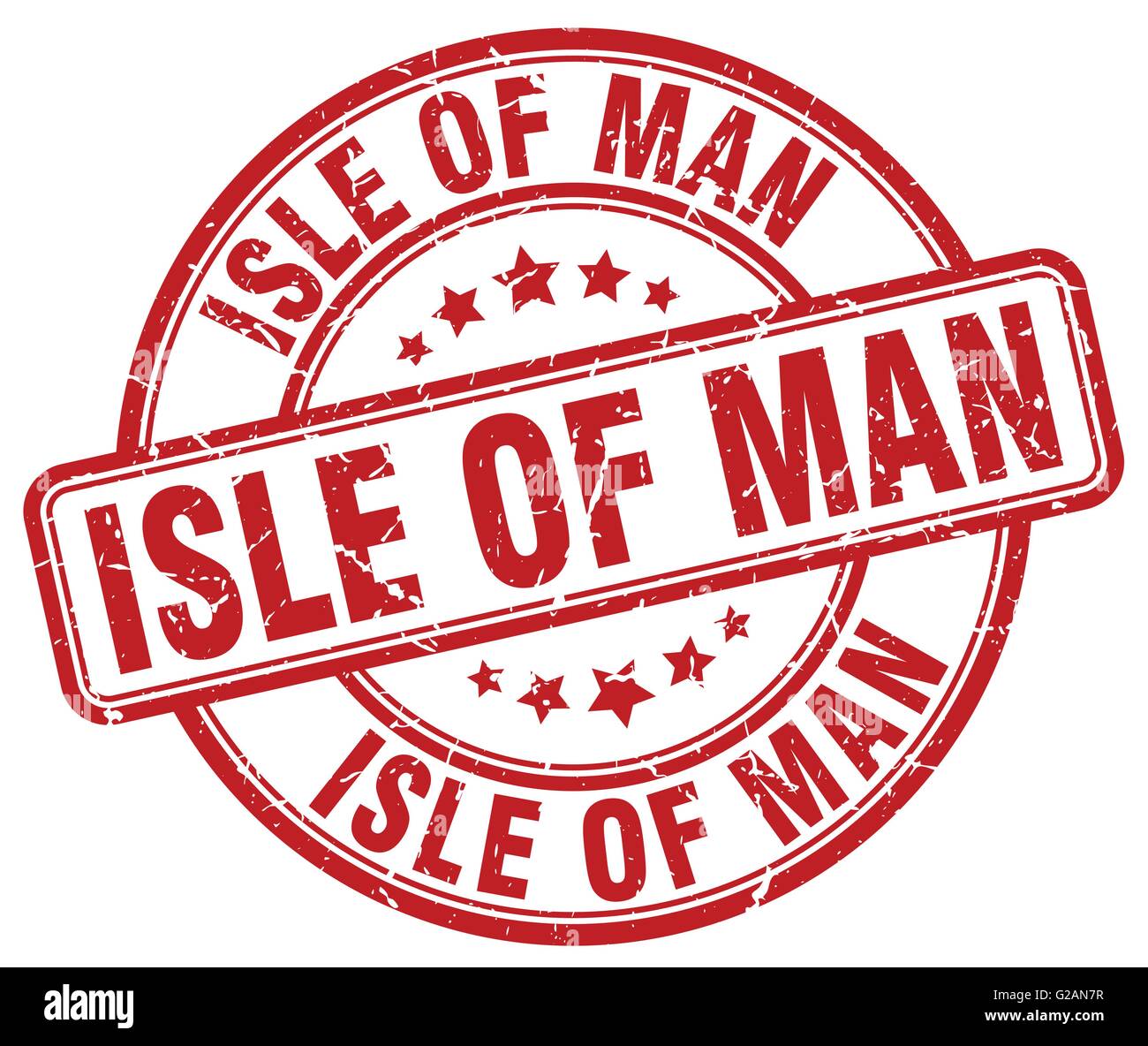 Isle Of Man red grunge round vintage rubber stamp Stock Vector Image ...