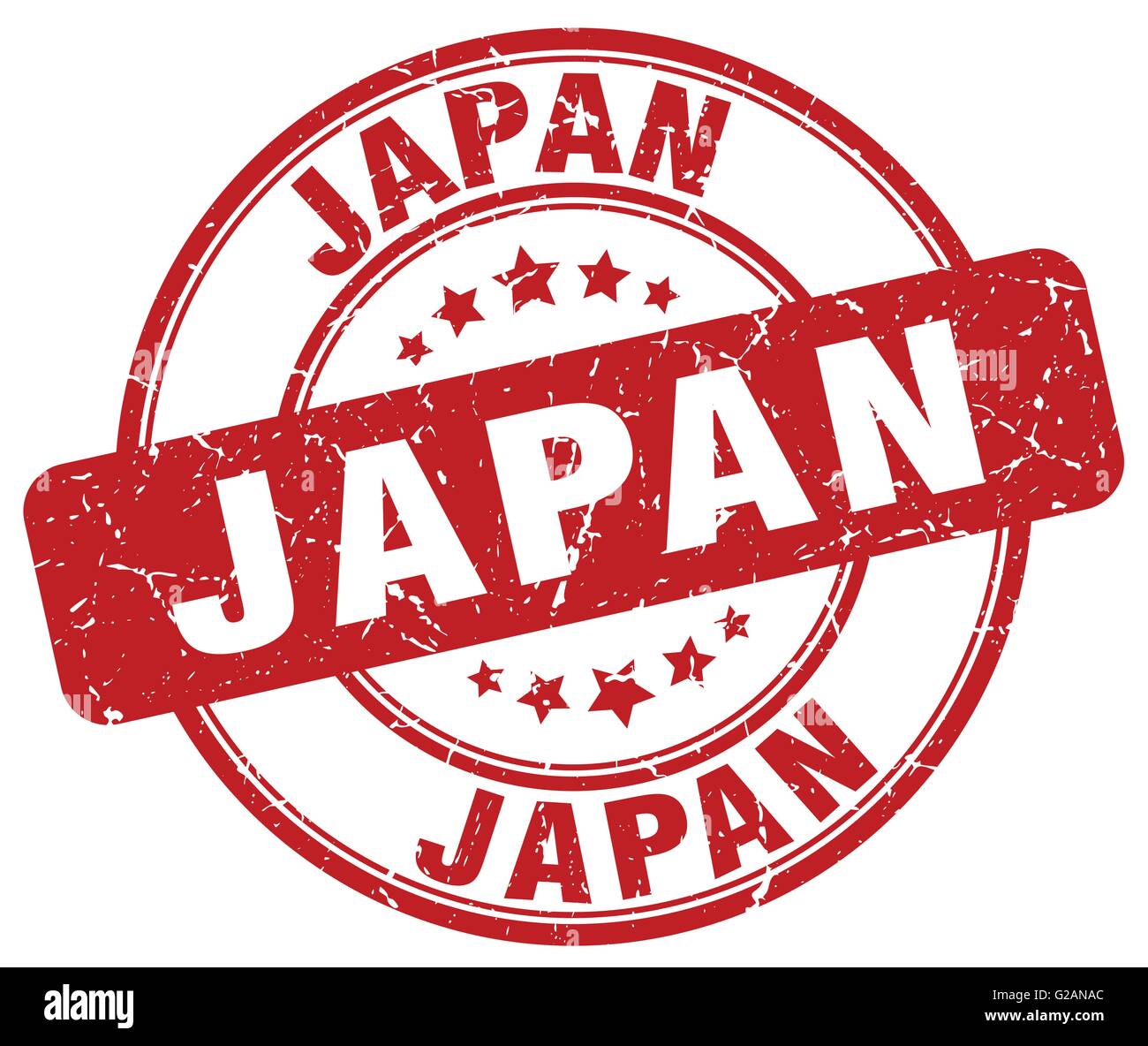 Japan red grunge round vintage rubber stamp Stock Vector Image & Art ...