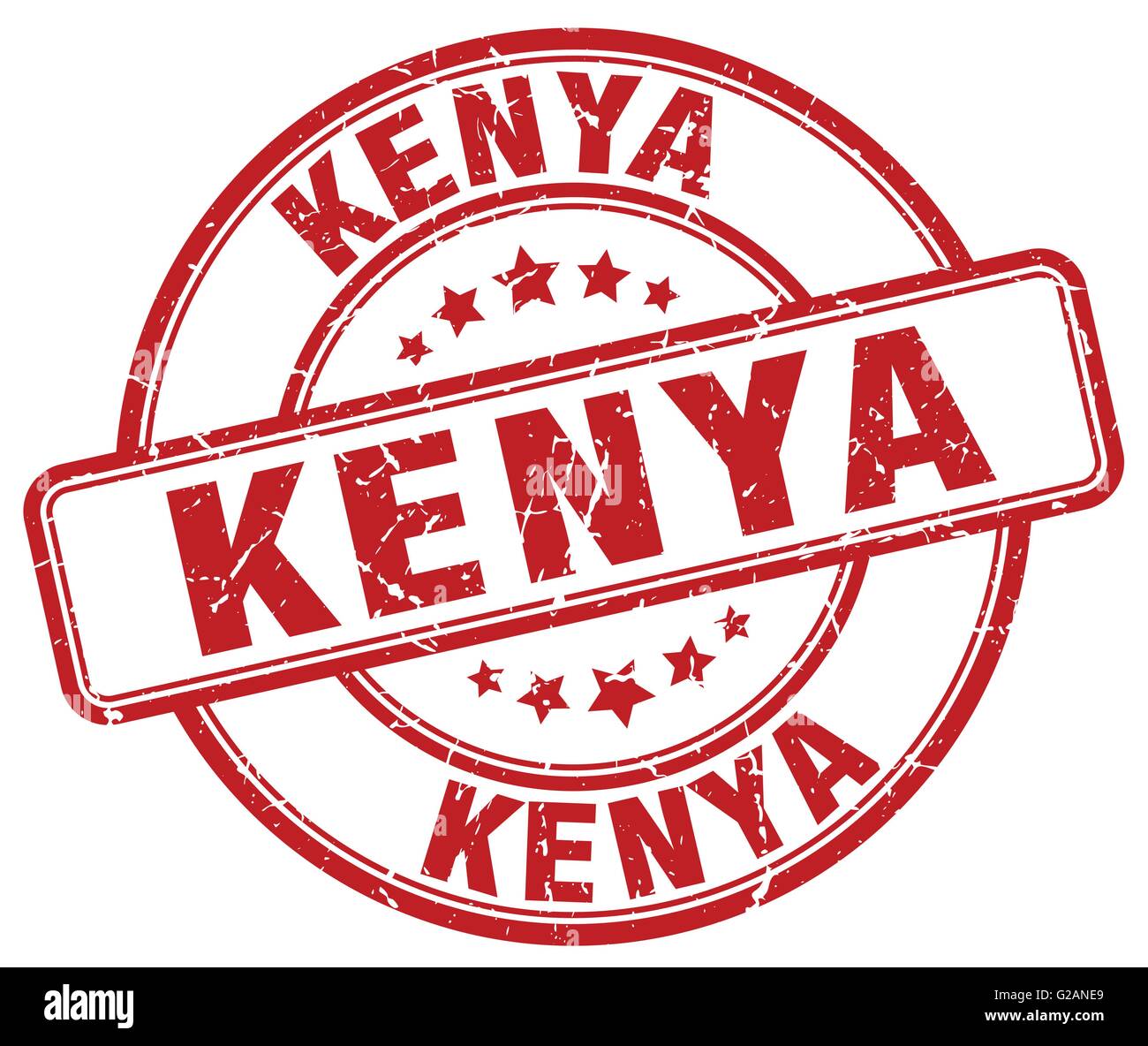 Kenya red grunge round vintage rubber stamp Stock Vector Image & Art ...