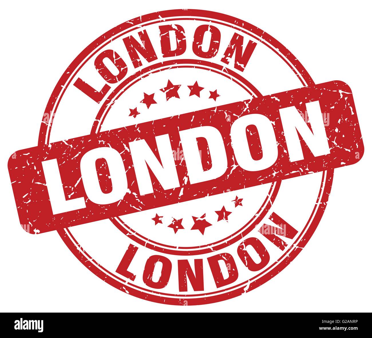 London red grunge round vintage rubber stamp Stock Vector Image & Art ...