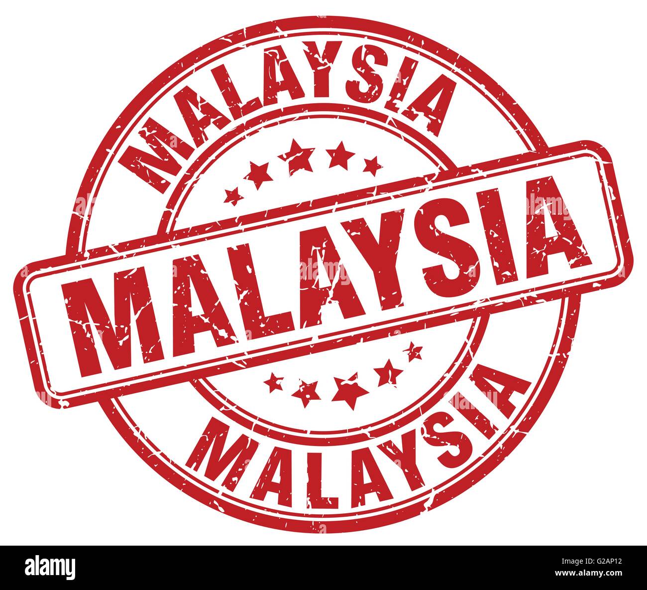 Malaysia red grunge round vintage rubber stamp Stock Vector Image & Art ...