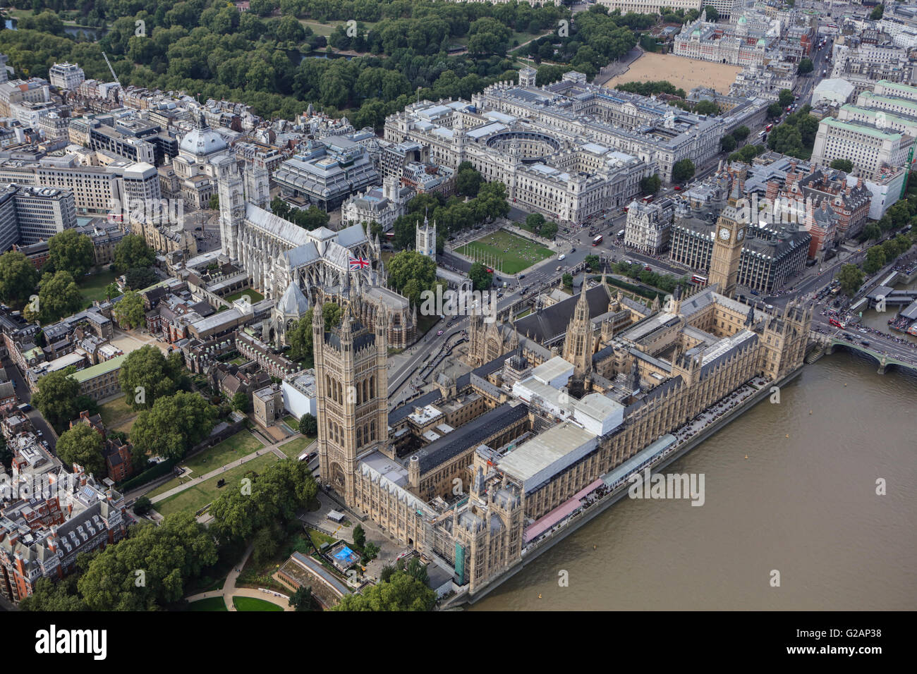 An aerial view of the palace of westminster hi-res stock photography ...
